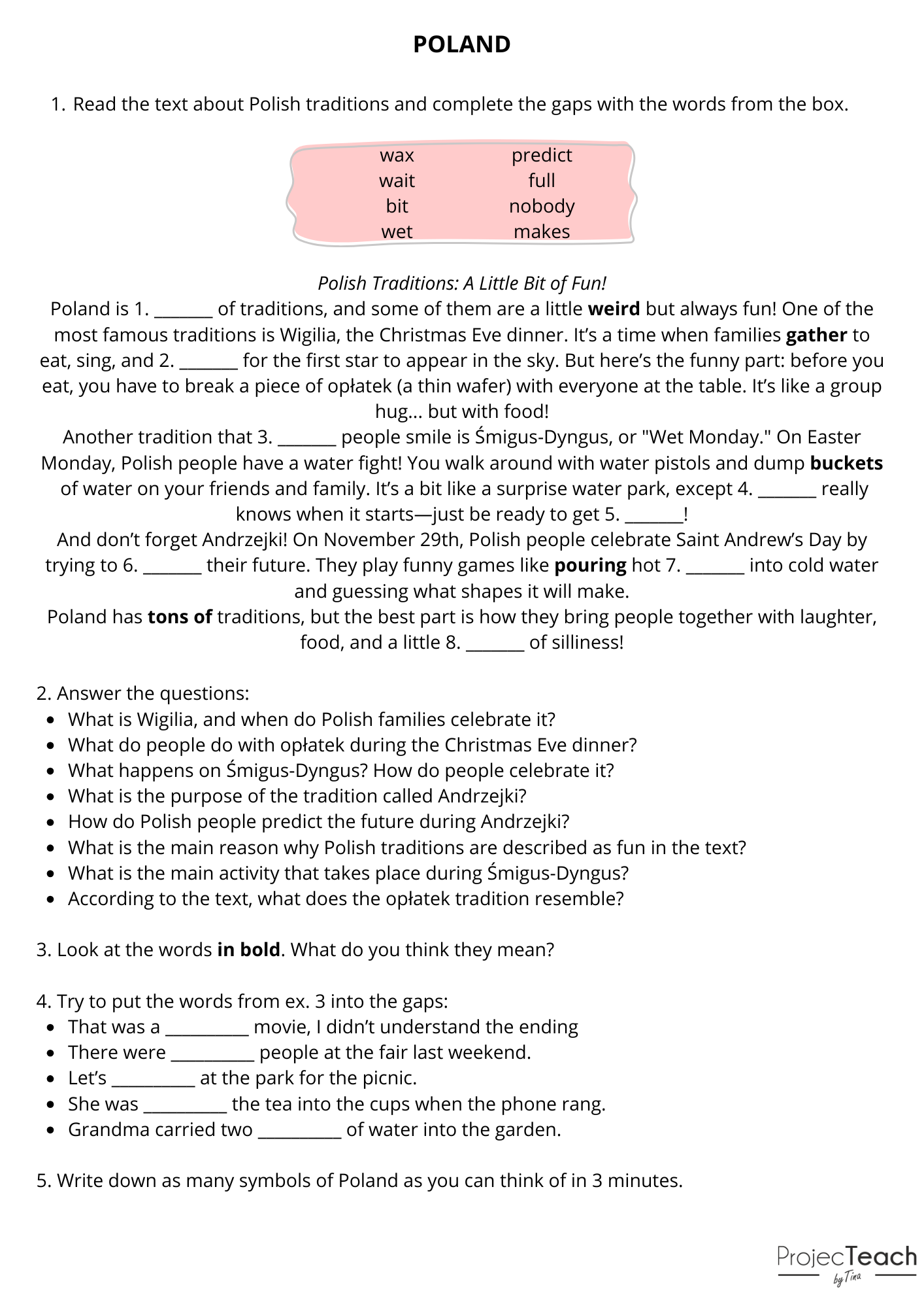 Polish Independence Day Lesson A2/B1 – ProjecTeach by Tina