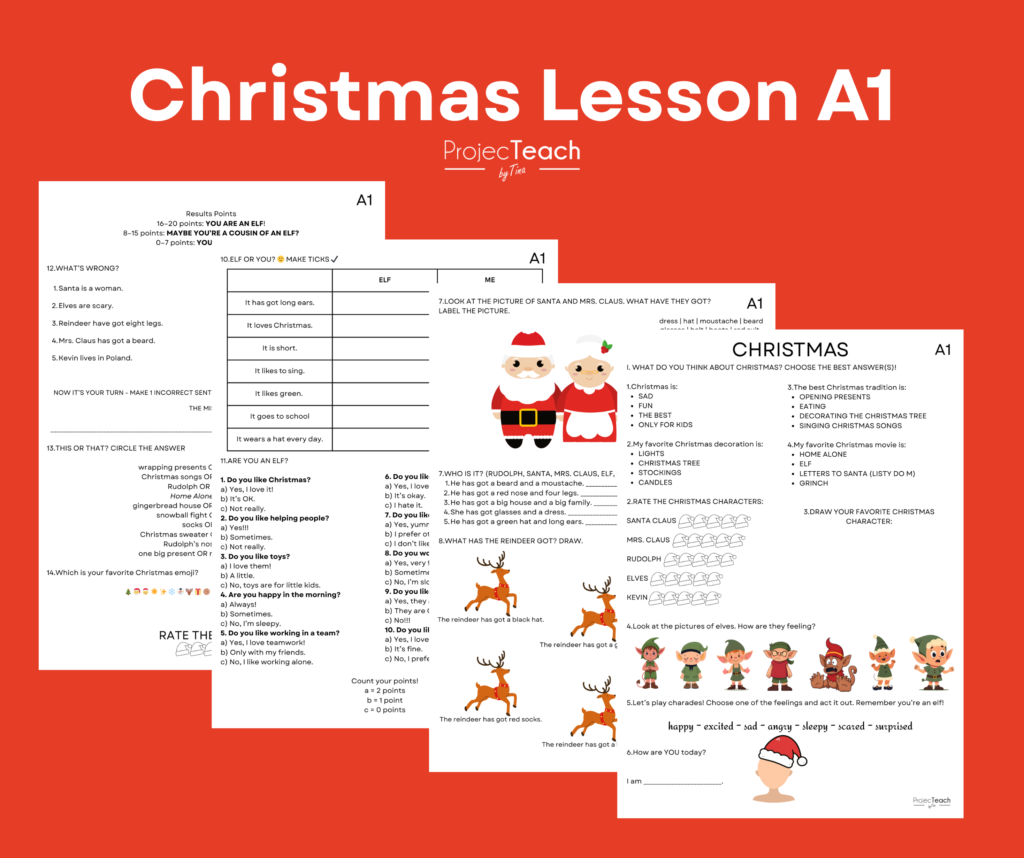 Christmas Lesson A1 – ProjecTeach by Tina