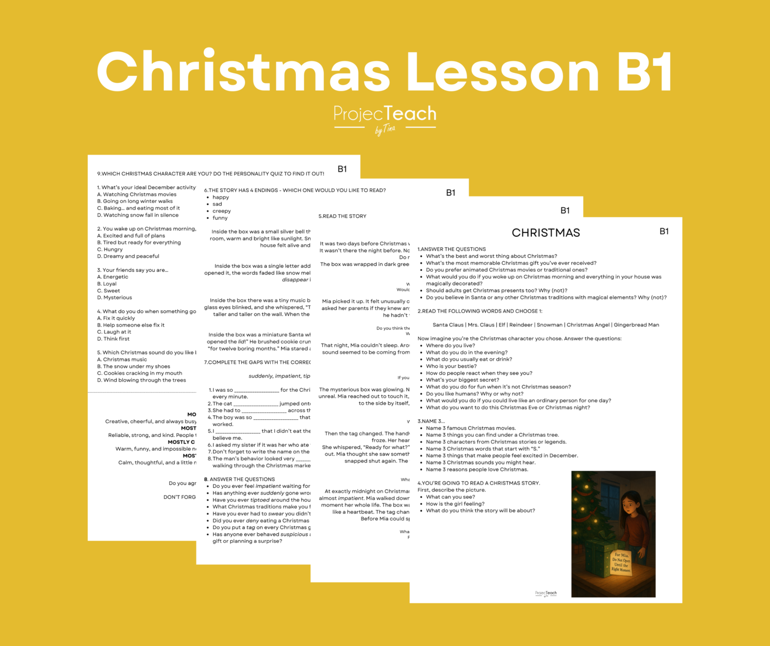 Christmas Lesson B1 – ProjecTeach by Tina